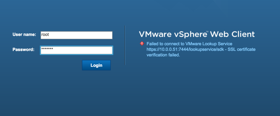VMware VCSA - SSL Certificate Verification Failed