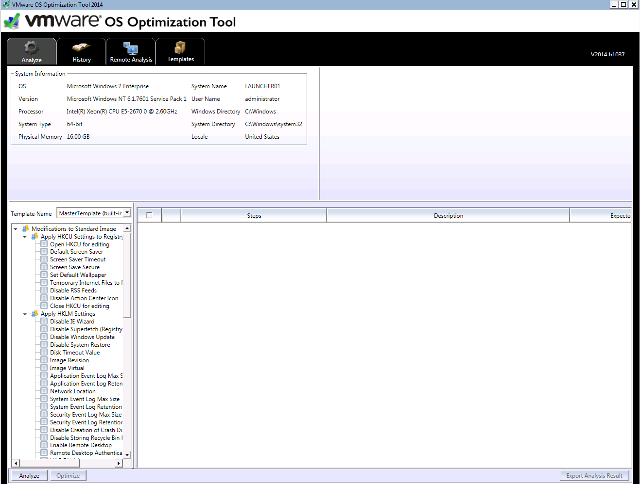 Optimize your VMware VDI template