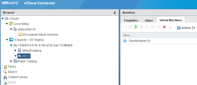 Part 3 - vCloud Air OnDemand - vCloud Connector
