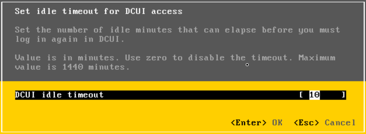 vSphere 6: Modify DCUI Idle Timeout