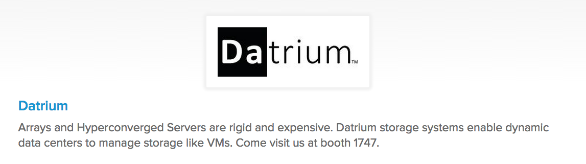 Join Me And Datrium At VMworld In August